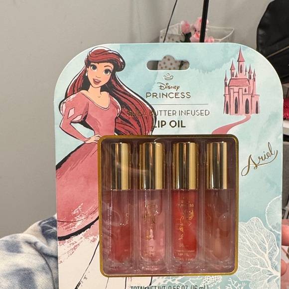 Disney | Skincare | Disney Princess Lip Oil Set With Gold Caps | Poshmark